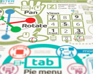 Learn Blender with a poster infographic, tips and shortcuts